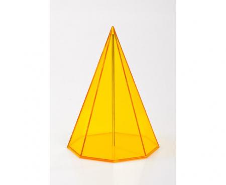 Set 10 corpuri geometrice din plastic, transparente - H max=15.5 cm ...